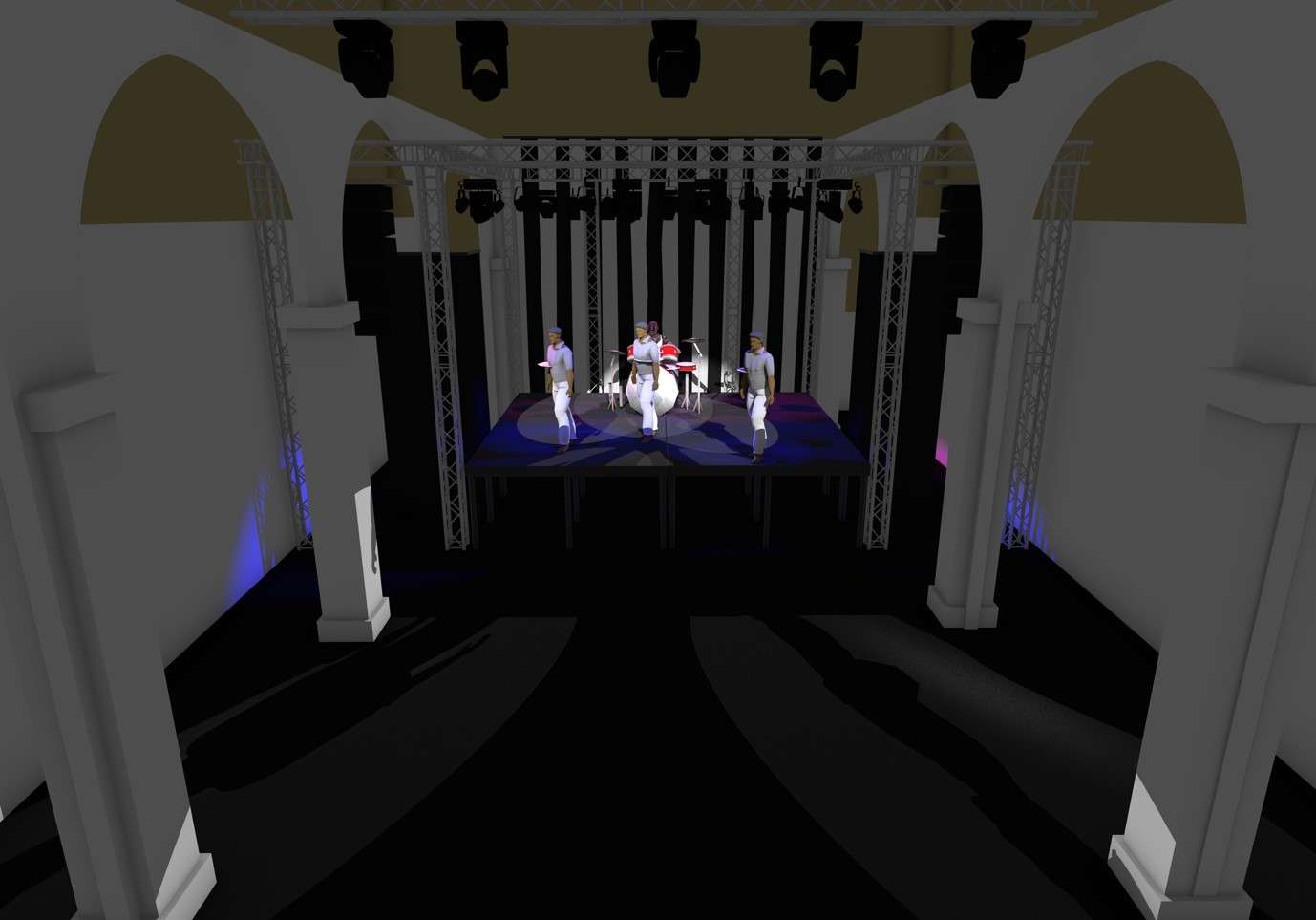 Venue Lighting Design - Bespoke Lighting Designs - Old Barn Audio